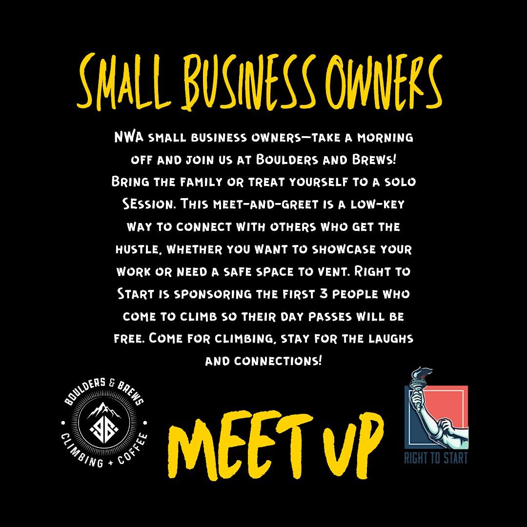 Small Business Meet Up, Boulders and Brews: Climbing and Coffee ...