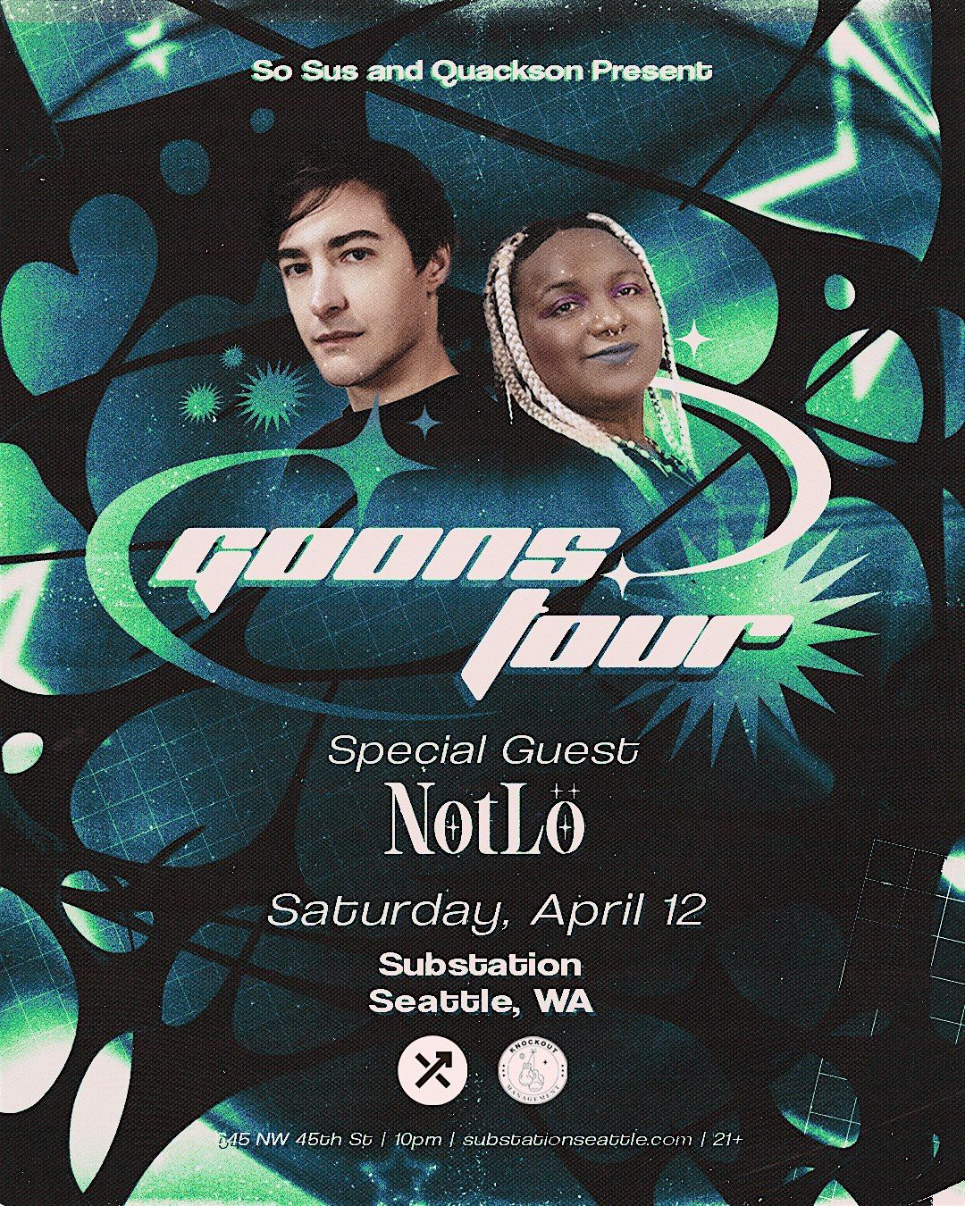 So Sus x Quackson - Goons Tour (2025), Substation, Seattle, 12 April to ...
