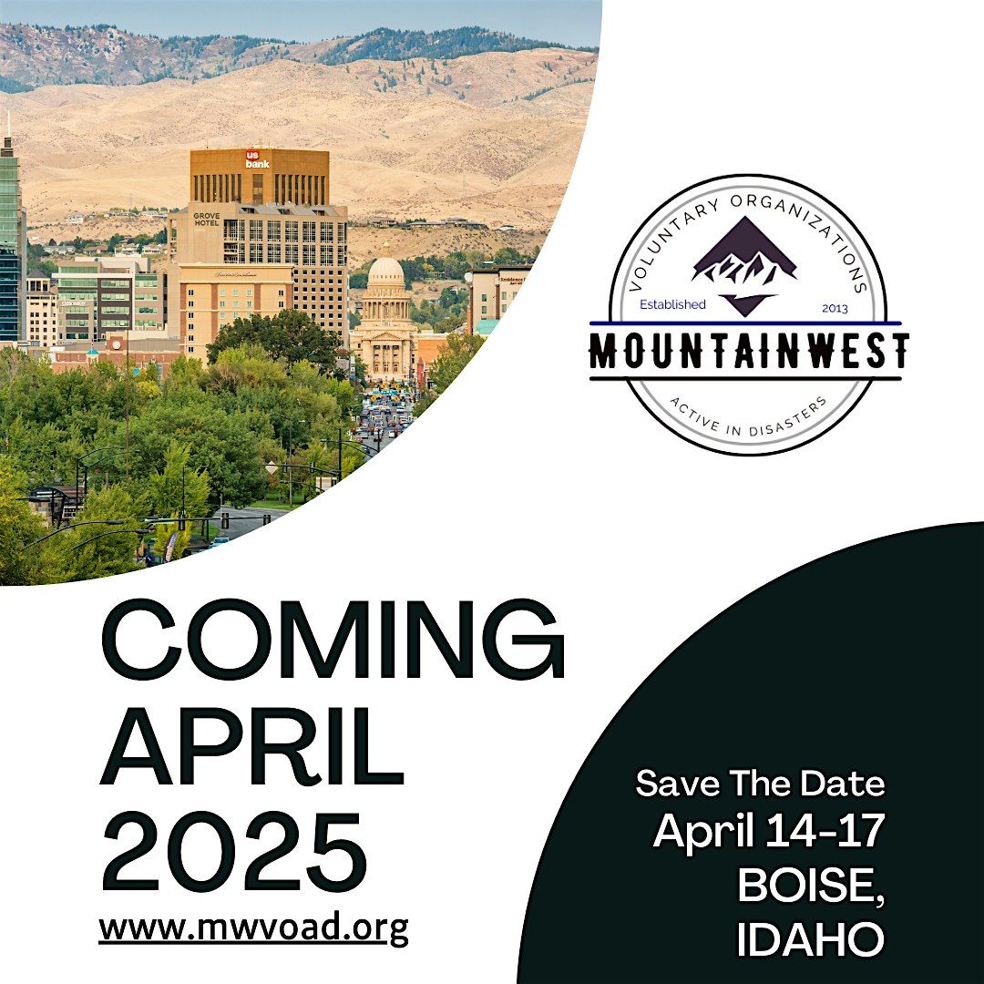 Mountain West VOAD Conference 2025, 9492 W Emerald St, Boise, 14 April ...