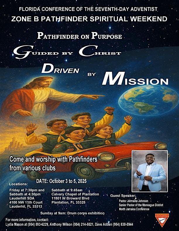 Pathfinder Spiritual Weekend, 4100 NW 11th Ct, Lauderhill, 3 October ...