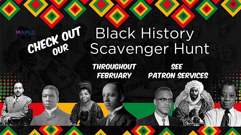 Black History Scavenger Hunt, Matteson Area Public Library District, 1 ...