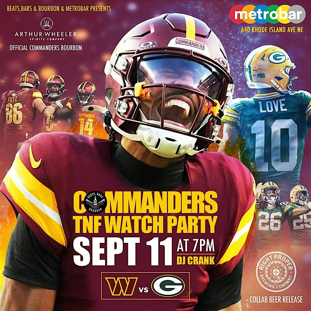 Commanders Watch Party & Beer Release ft. Beats Bars & Bourbon x DJ ...