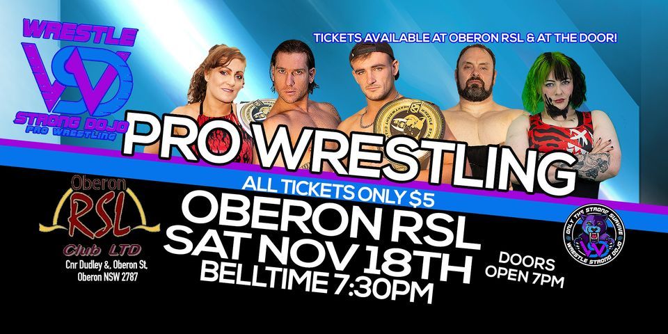 WSD Pro Wrestling Oberon RSL, Oberon RSL Club, 18 November 2023 ...
