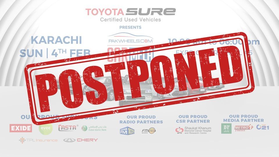Toyota Sure Presents PakWheels Karachi Car Mela 2024, Expo Center ...