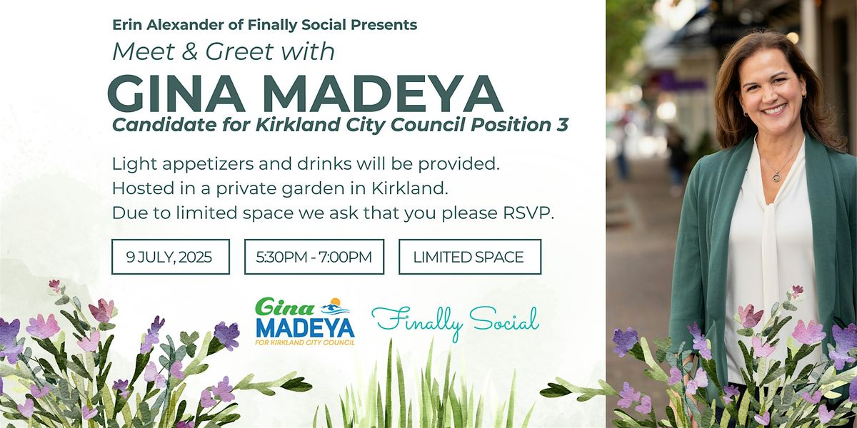 Meet Gina Madeya Candidate for Kirkland City Council Position 3 ...