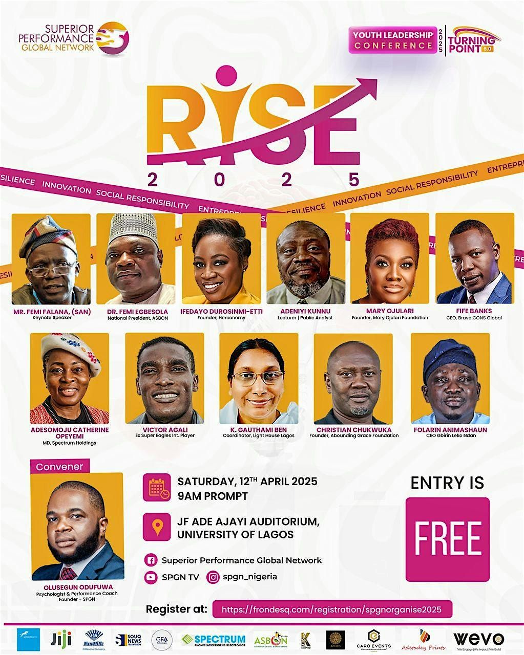 6TH ANNUAL YOUTH LEADERSHIP CONFERENCE, J.F. Ade. Ajayi Auditorium ...