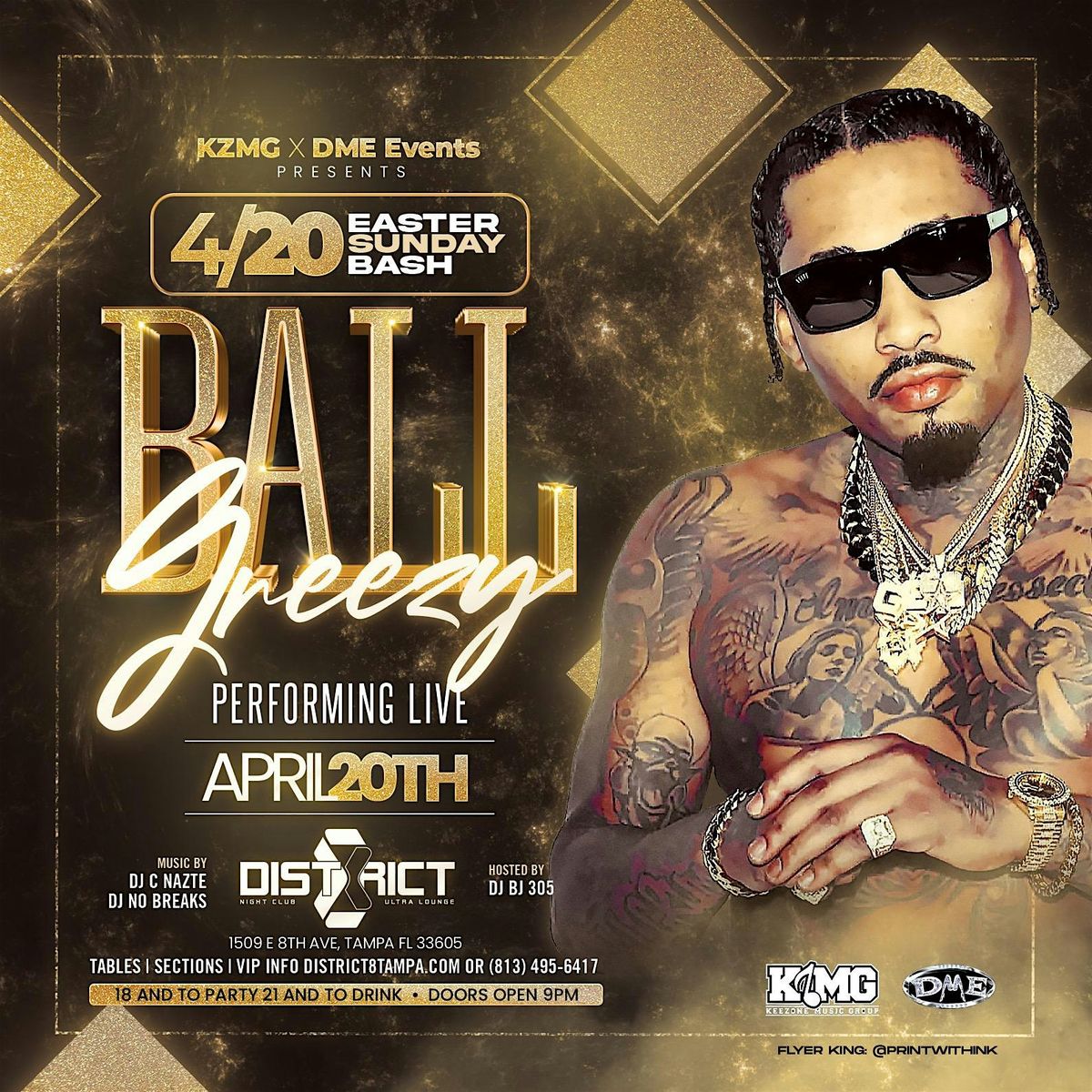 Ball Greezy Performing Live, 1509 E 8th Ave, Tampa, 20 April to 21 ...