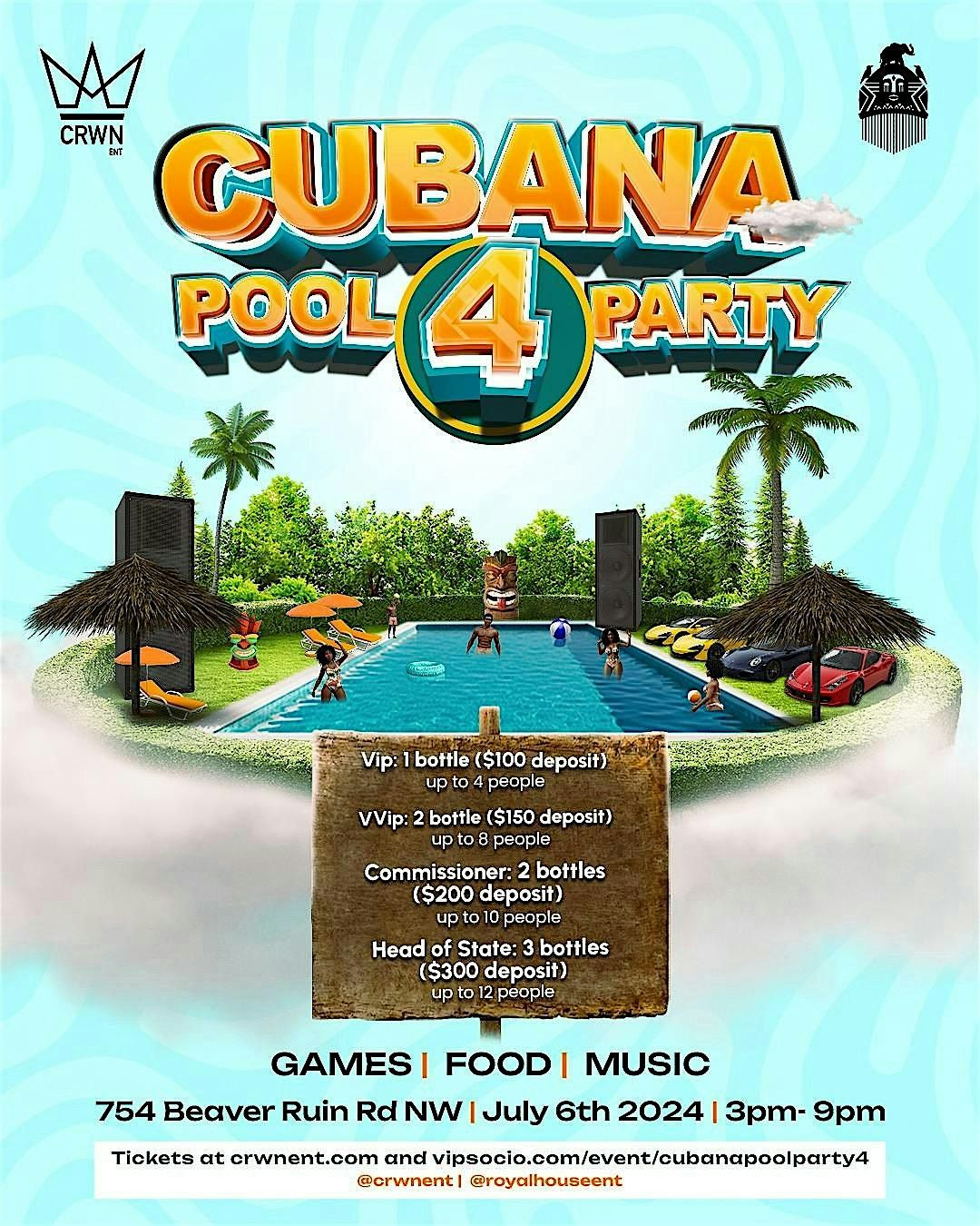CUBANA POOL PARTY 4, 754 Beaver Ruin Rd, Lilburn, 5 July 2025 | AllEvents