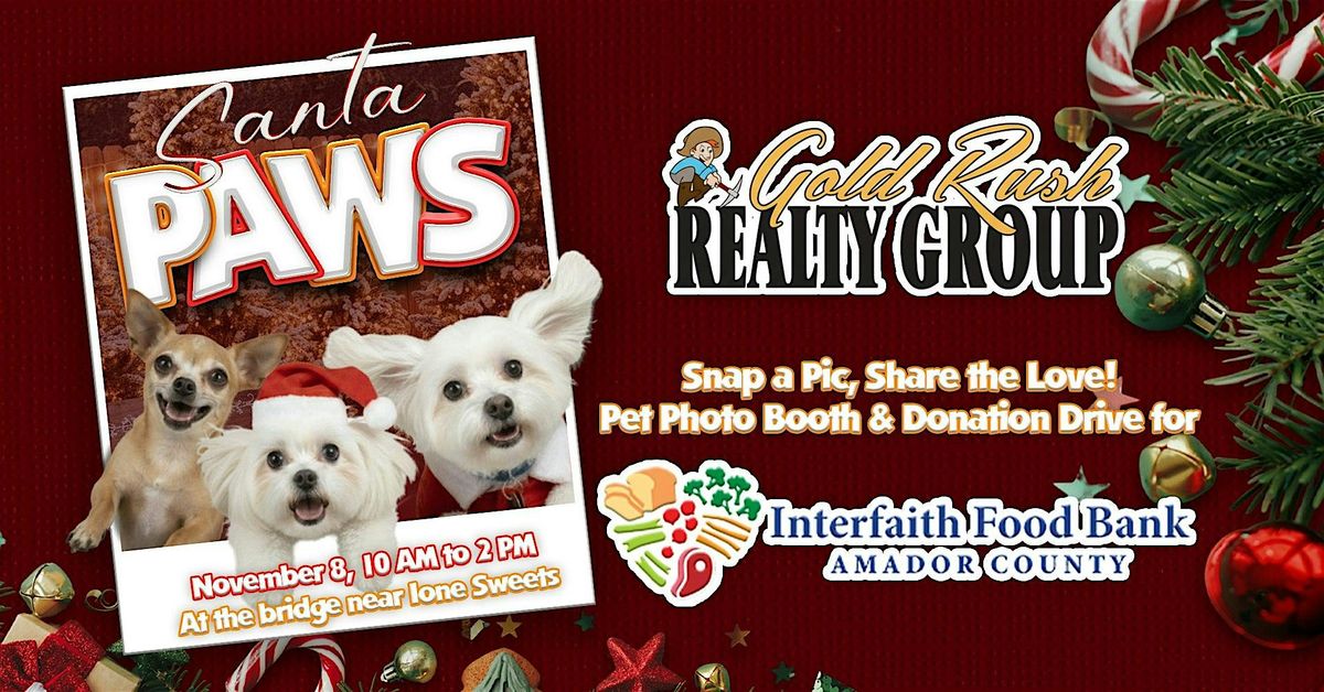 Santa Paws Pet Picture Day: Free Pet Photos & Holiday Fun in Ione, CA ...