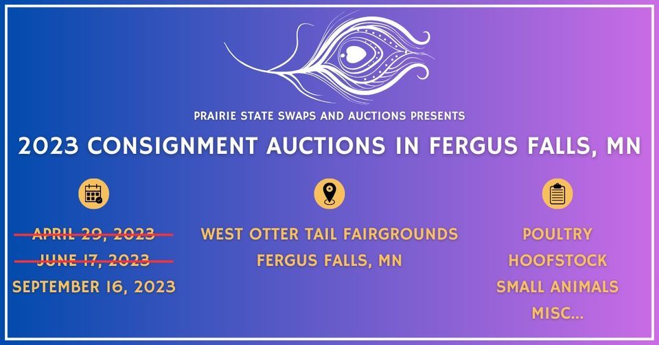 Fergus Falls Bird and Animal Auction (September 16, 2023), West Otter ...