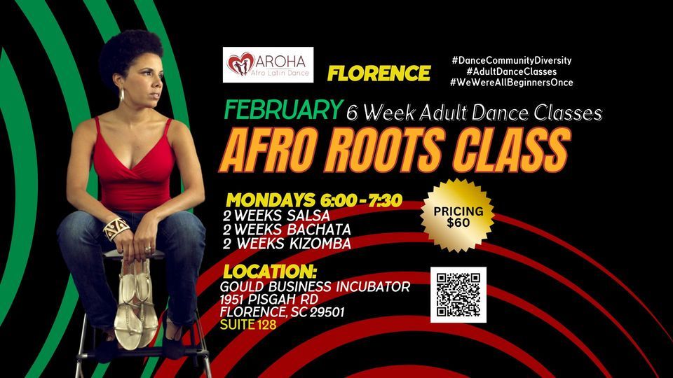 6 Week Afro Roots Class Salsa Bachata Kizomba Gould Business Incubator Florence February 5