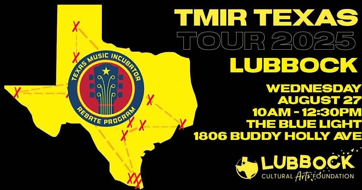 Texas Music Incubator Rebate Tour 2025, Blue Light, Lubbock, 27 August ...