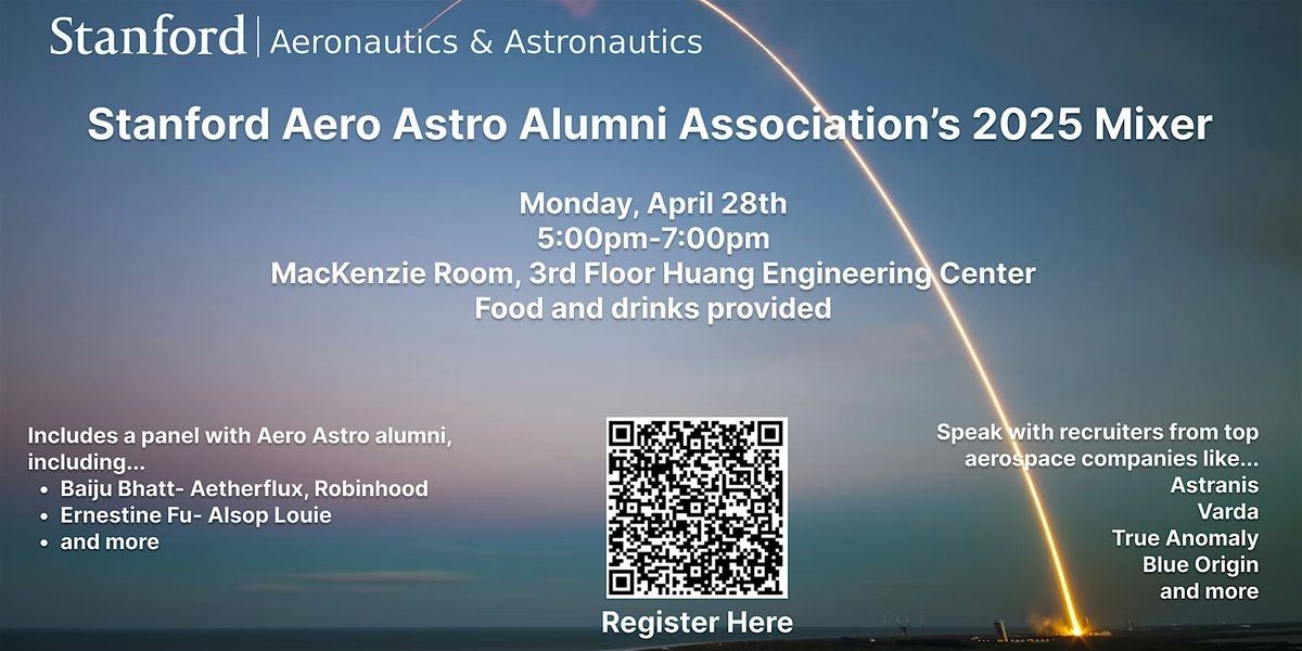 Stanford Aero Astro Alumni Event of 2025, Mackenzie Room, Stanford, 28 ...