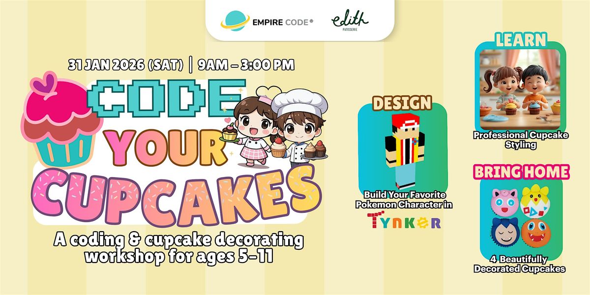 Activities for Kids: Tynker Coding & Pokémon Cupcake Design Workshop, Empire Code River Valley ...