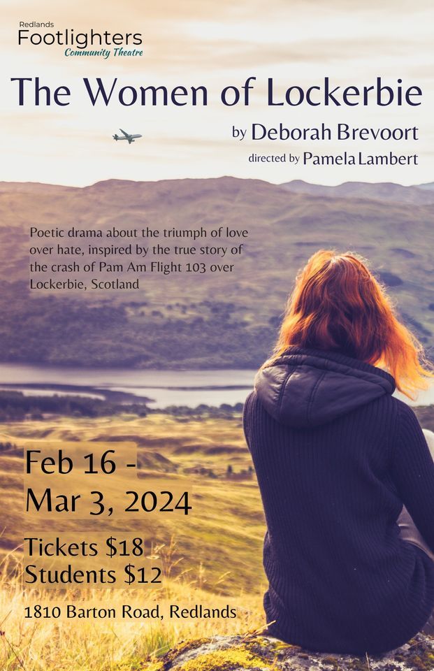 Auditions: Women of Lockerbie, Redlands Footlighters Theatre, 4 ...