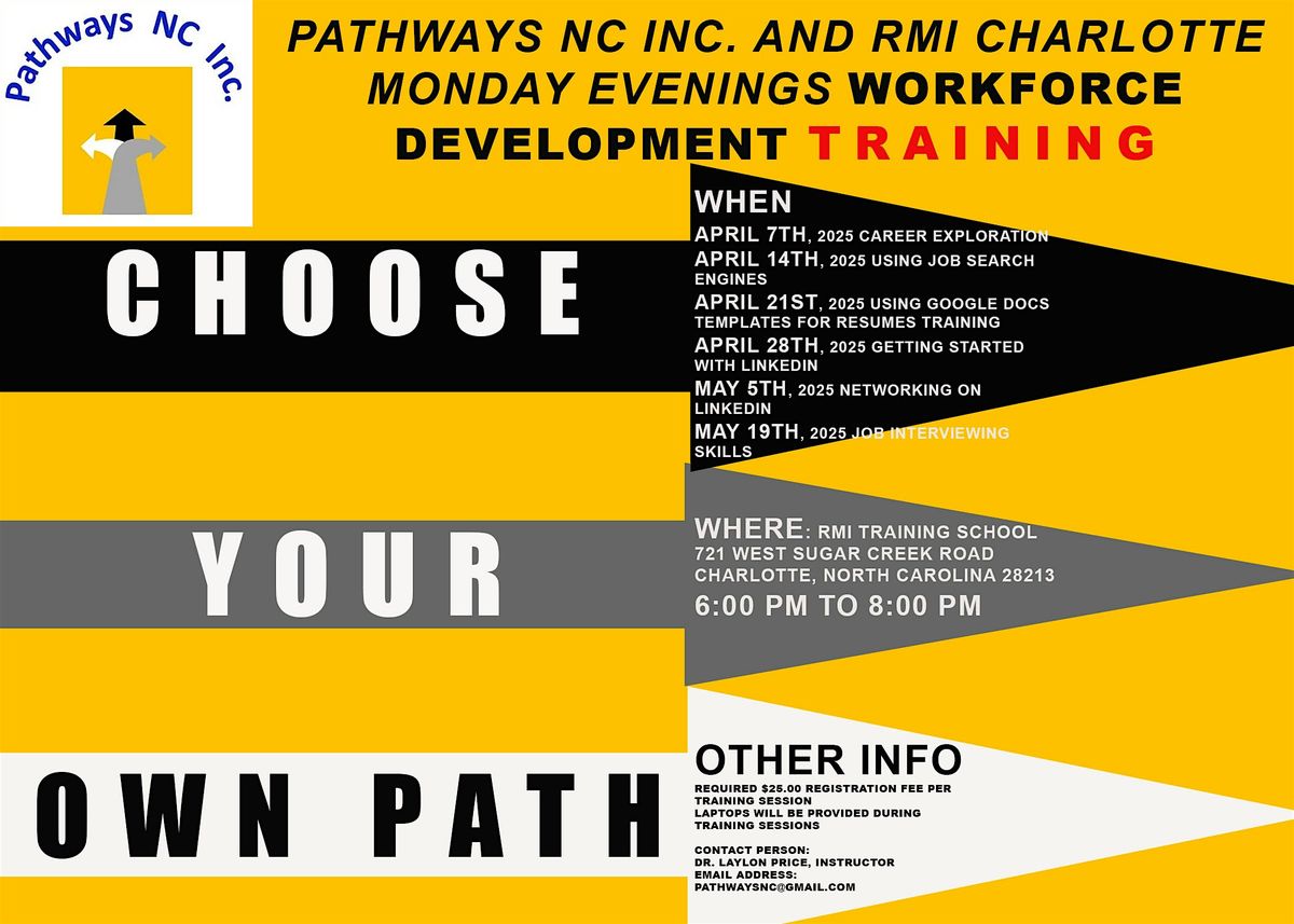 Using Job Search Engines Workshop on Monday, April 14th, 2025, 721 W Sugar Creek Rd, Charlotte ...