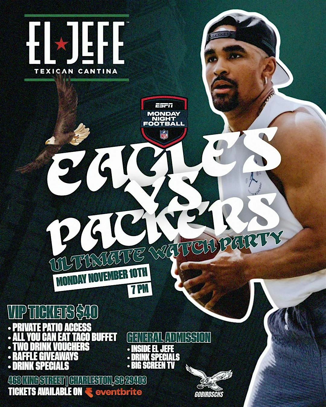 Ultimate Eagles Watch Party at El Jefe, El Jefe Texican Cantina ...