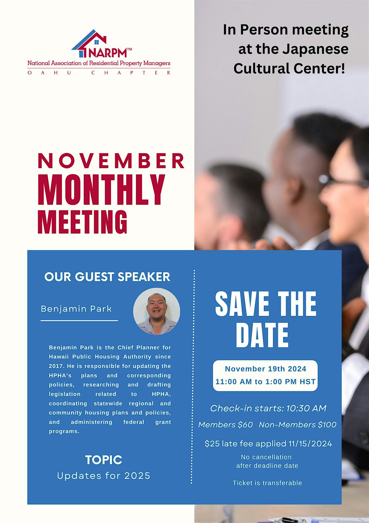 Updates for 2025 with Benjamin Park, Japanese Cultural Center of ...