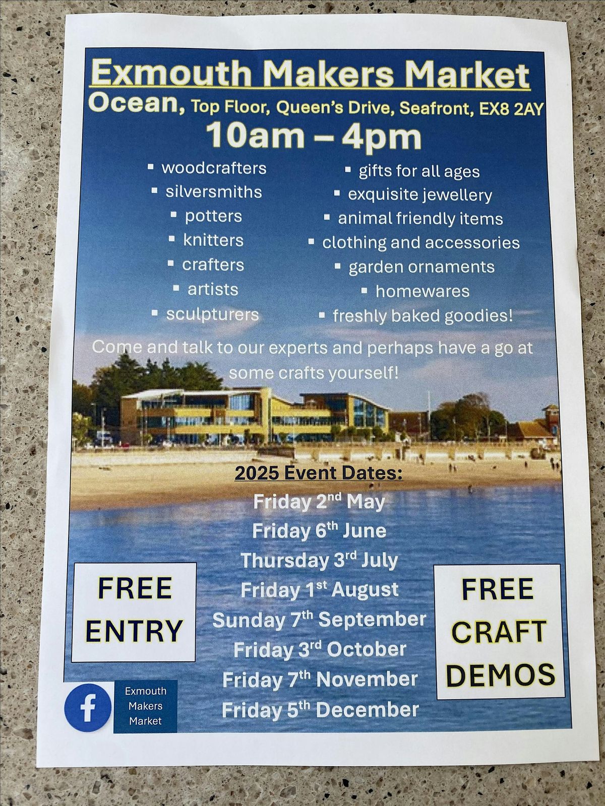 Exmouth Makers Market, Ocean Exmouth - The Engine Room, 2 May to 5 ...