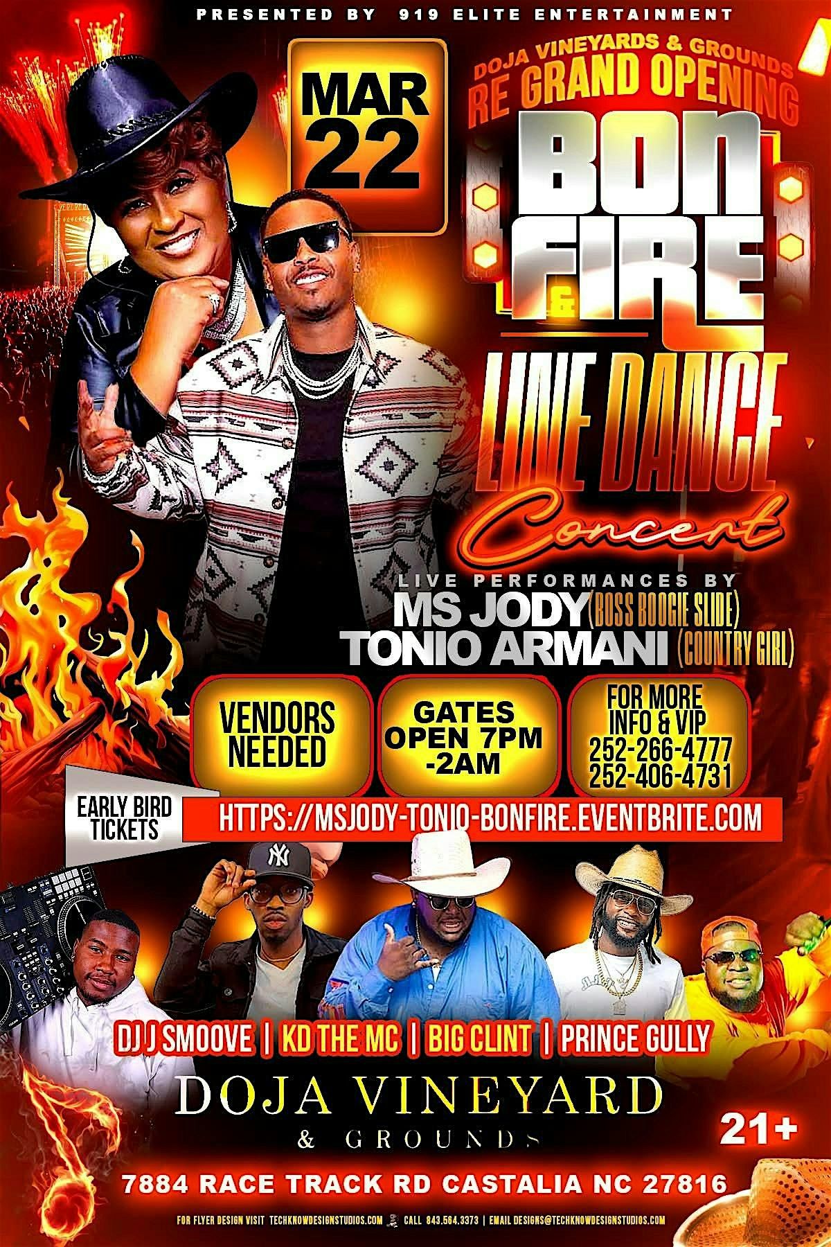 Doja Regrand-Opening Bonfire Line Dance Concert, Doja Vineyard ...