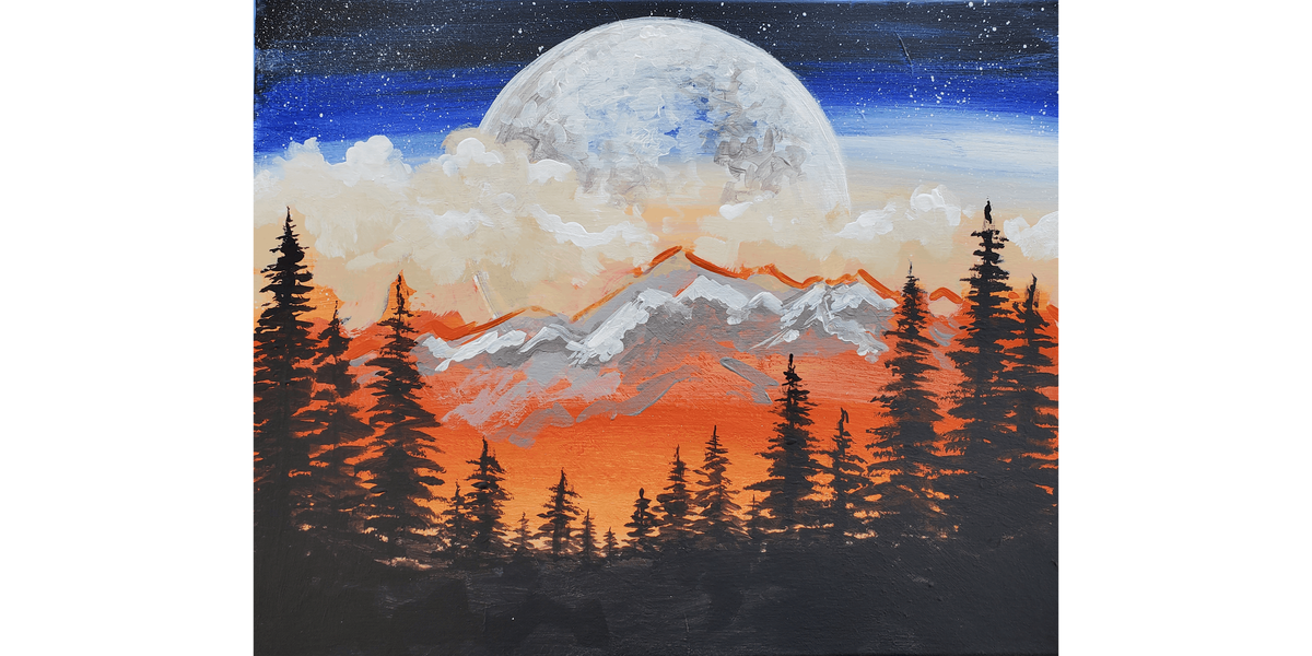 Full Moon on the Rise - Paint and Sip in Sacramento | Classpop!™, Pinot ...