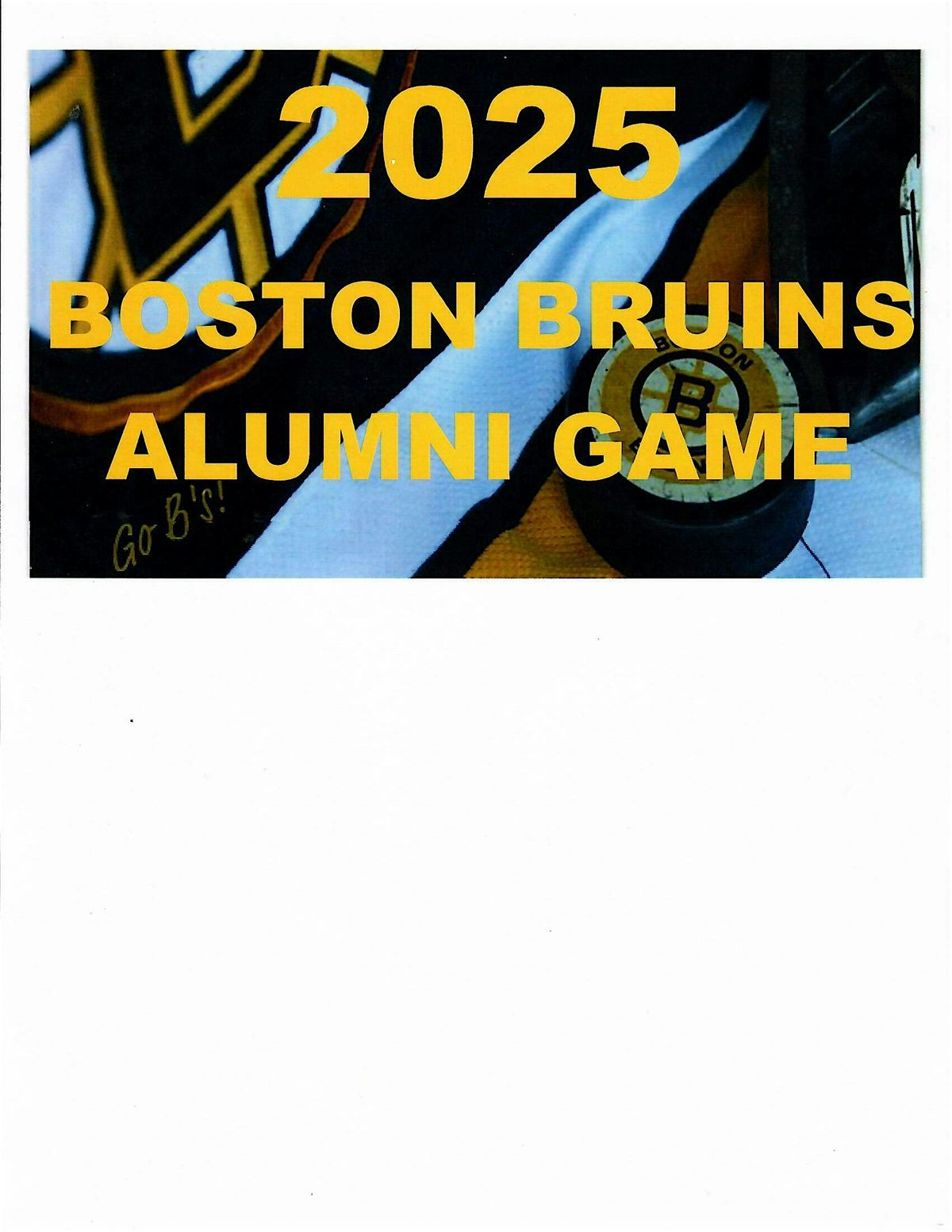 2025 BOSTON BRUINS ALUMNI GAME, Dover Ice Arena, 15 March 2025 | AllEvents