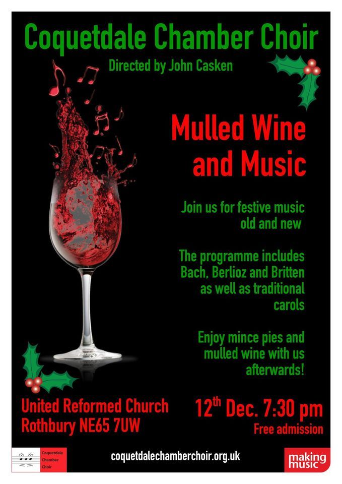 Mulled Wine & Music, United Reformed Church, Cramlington, 12 December ...