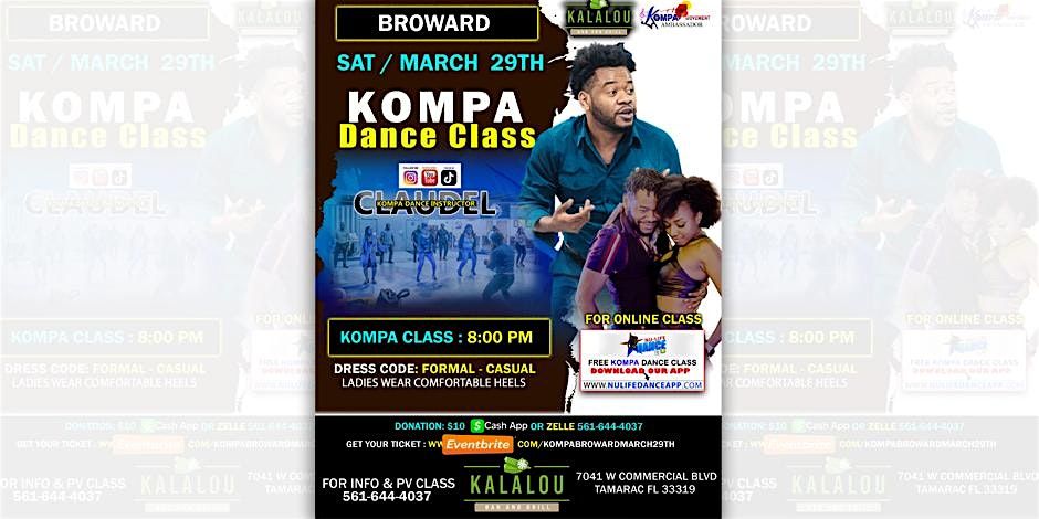 BROWARD KOMPA DANCE CLASS, SAT / MARCH 29TH, Kalalou Caribbean Bar ...