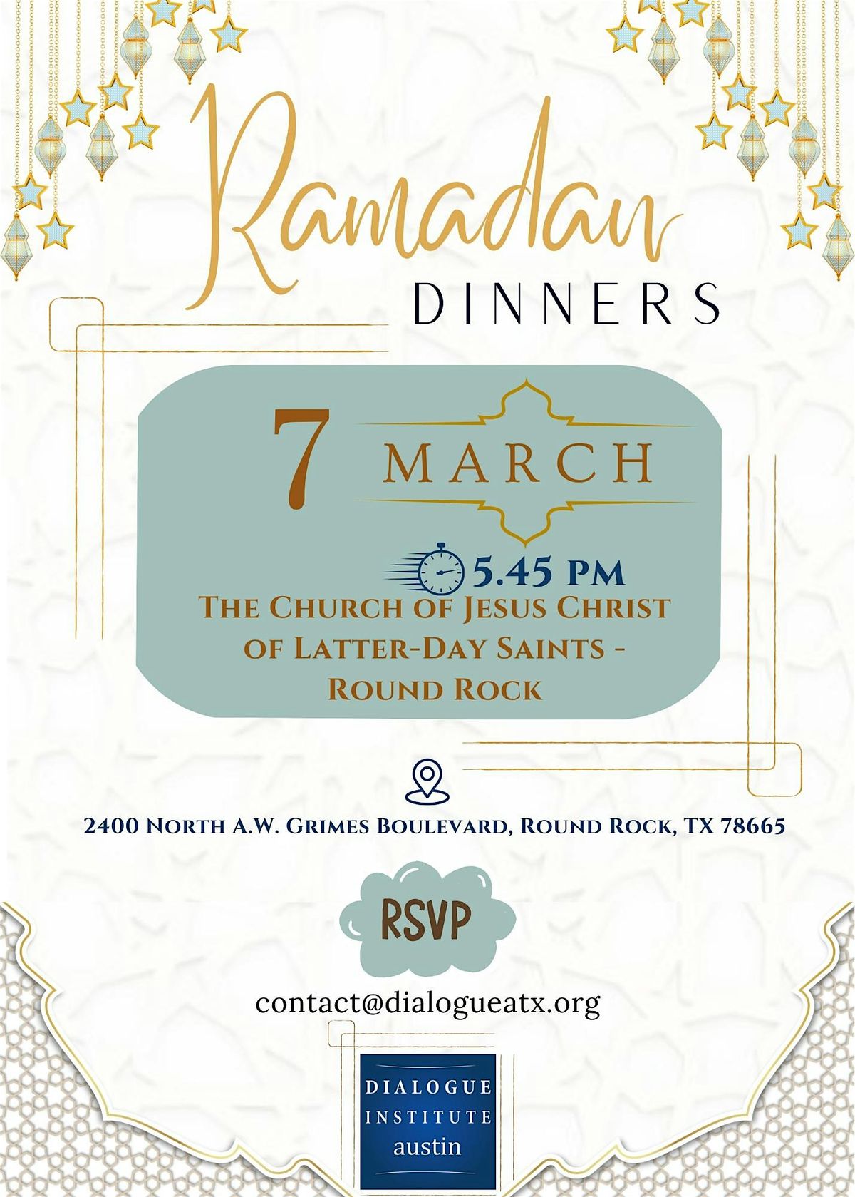 Ramadan Iftar Dinner @The Church of Jesus Christ of Latter-Day Saints ...