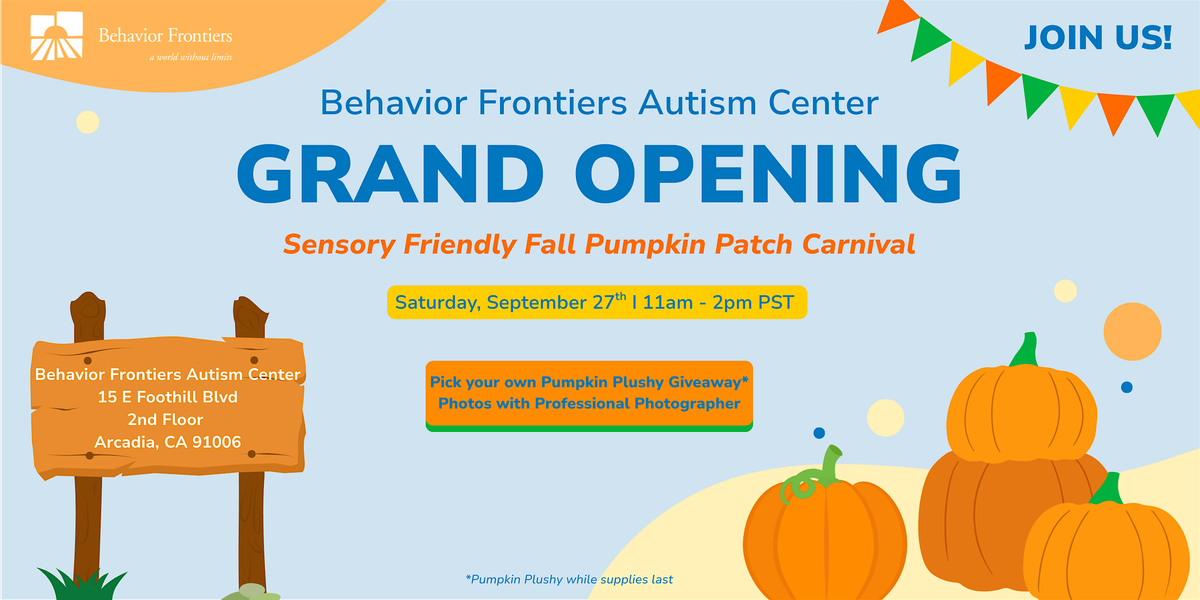 Behavior Frontiers Fall Pumpkin Patch Carnival - Arcadia Grand Opening ...