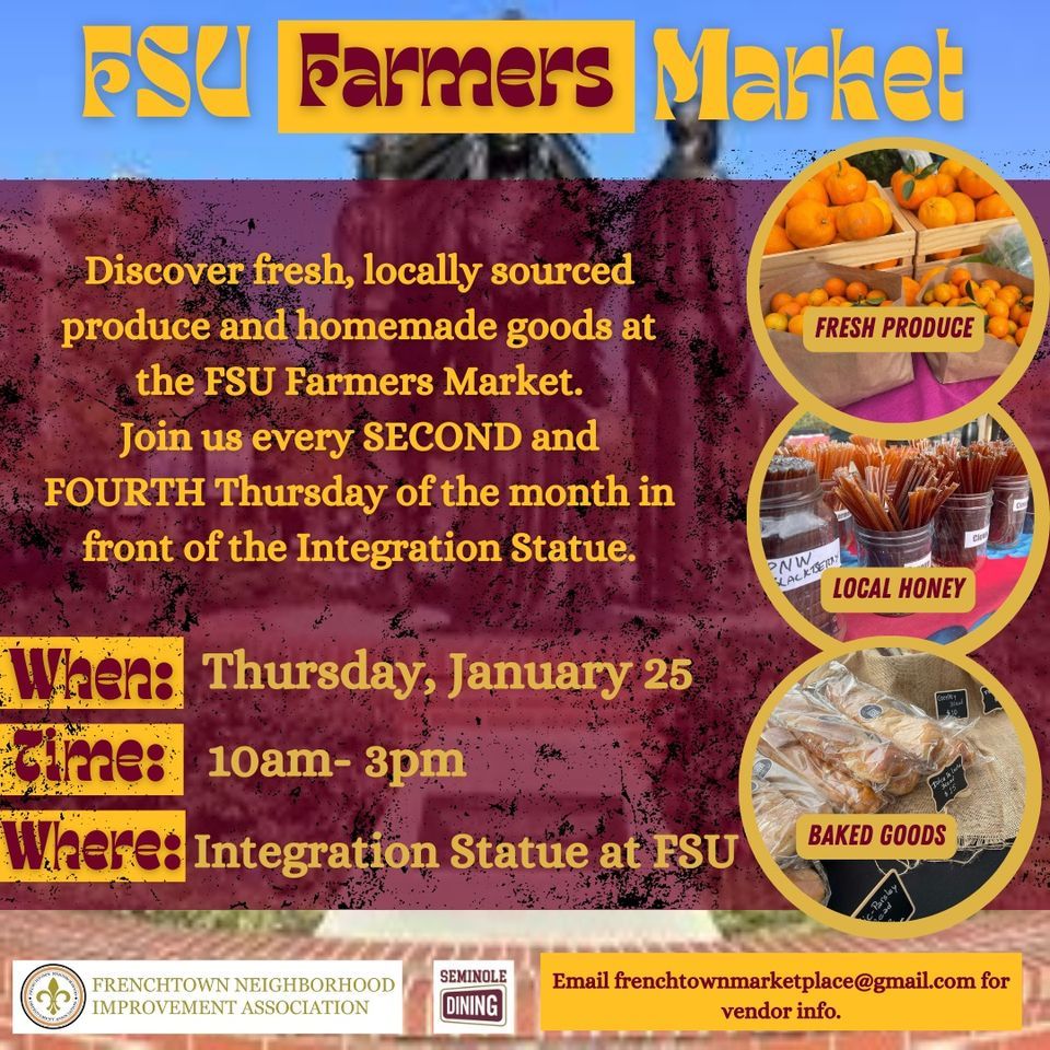 FSU Farmers Market, Florida State University, Tallahassee, 25 January ...