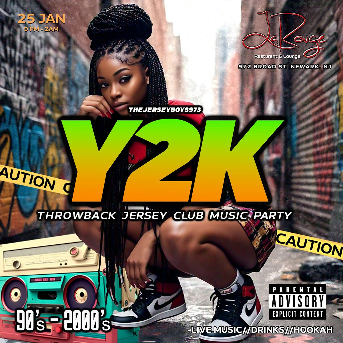 Y2k: Throwback Jersey Club Party, La Rouge, Newark, 26 January to 27 ...