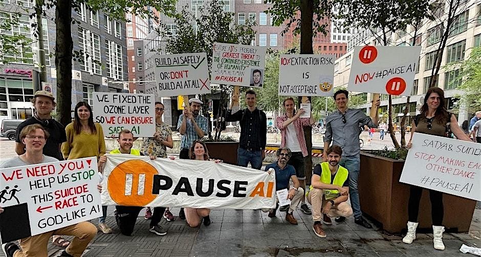 Protest for AI Safety at OpenAI, Puck Building, in front of the ...