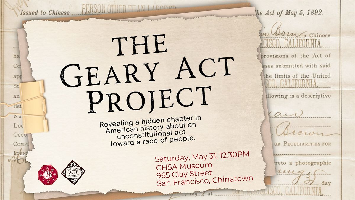 Geary Act Panel Discussion with Connie Young Yu, Barre Fong & Gordon ...