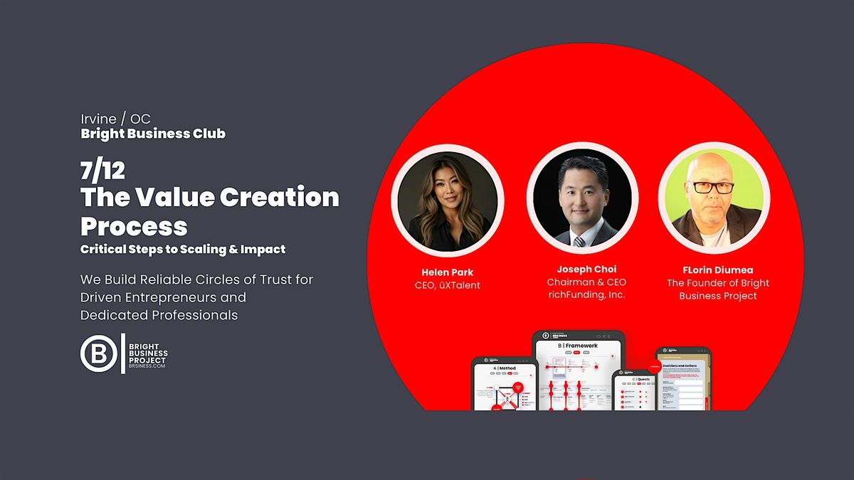 Irvine Bright Business Club — The Value Creation Process, The Duck Club ...