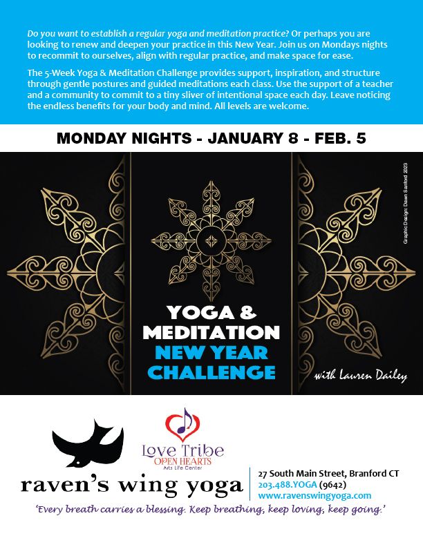 Yoga & Meditation Challenge, Raven's Wing Yoga & Love Tribe Center ...