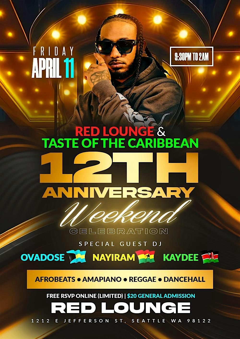 Red Lounge & Taste Of the Caribbean 12th Anniversary Weekend, Red ...