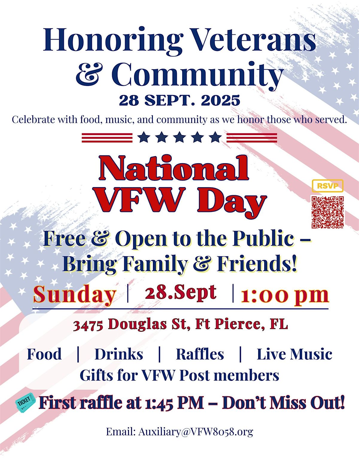 National VFW Day - Honoring our military war veterans, VFW Post 8058 ...
