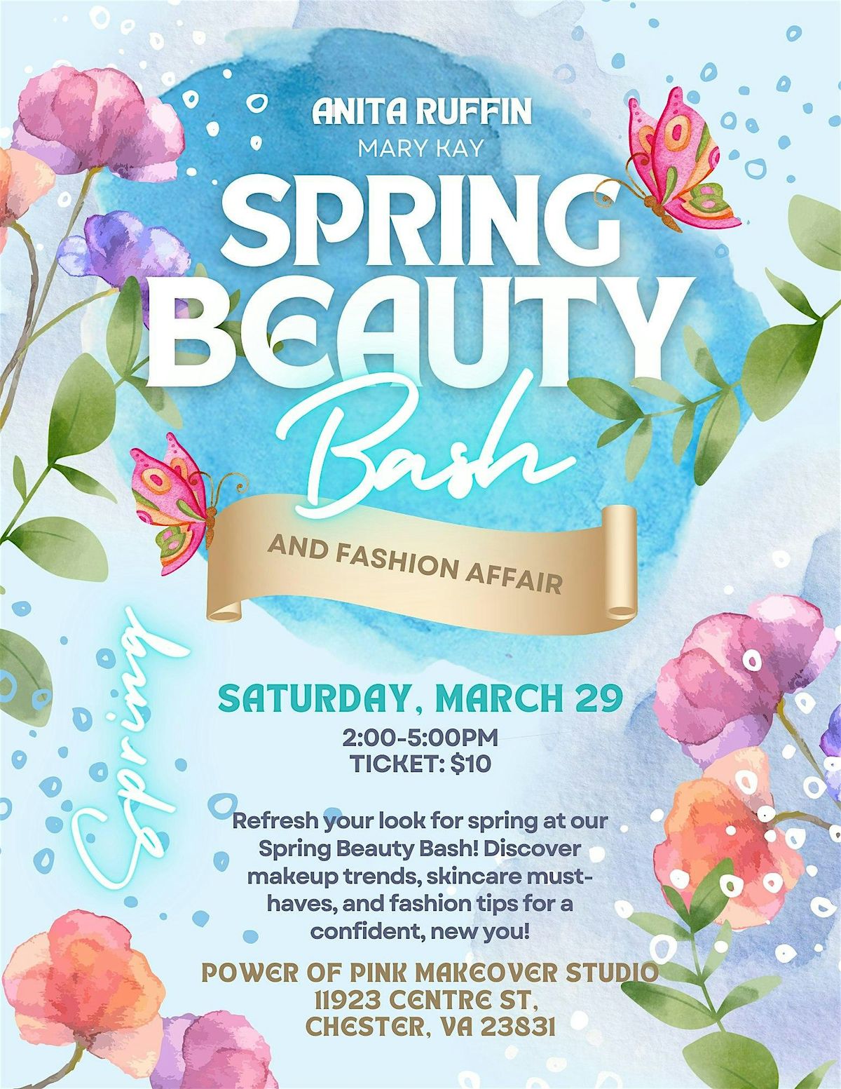 Spring Beauty Bash & Fashion Affair, Power of Pink Makeover Studio ...