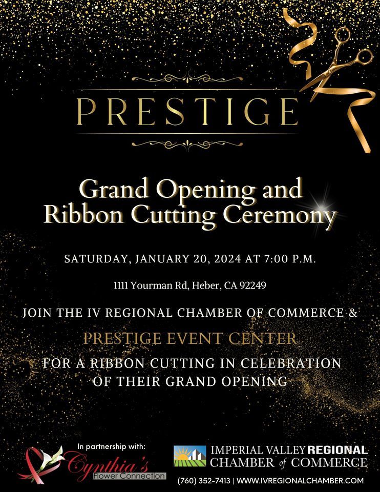 Prestige Event Center Grand Opening & Ribbon Cutting Ceremony, 1111 ...
