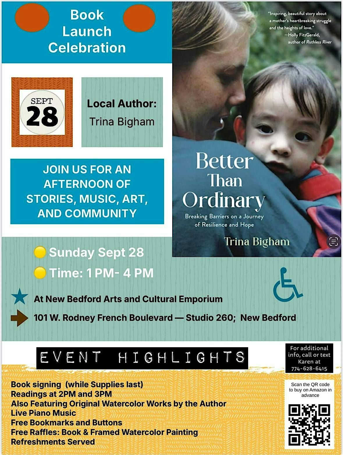 Local Author Book Launch/Signing ! Trina Bigham - Better Than Ordinary ...