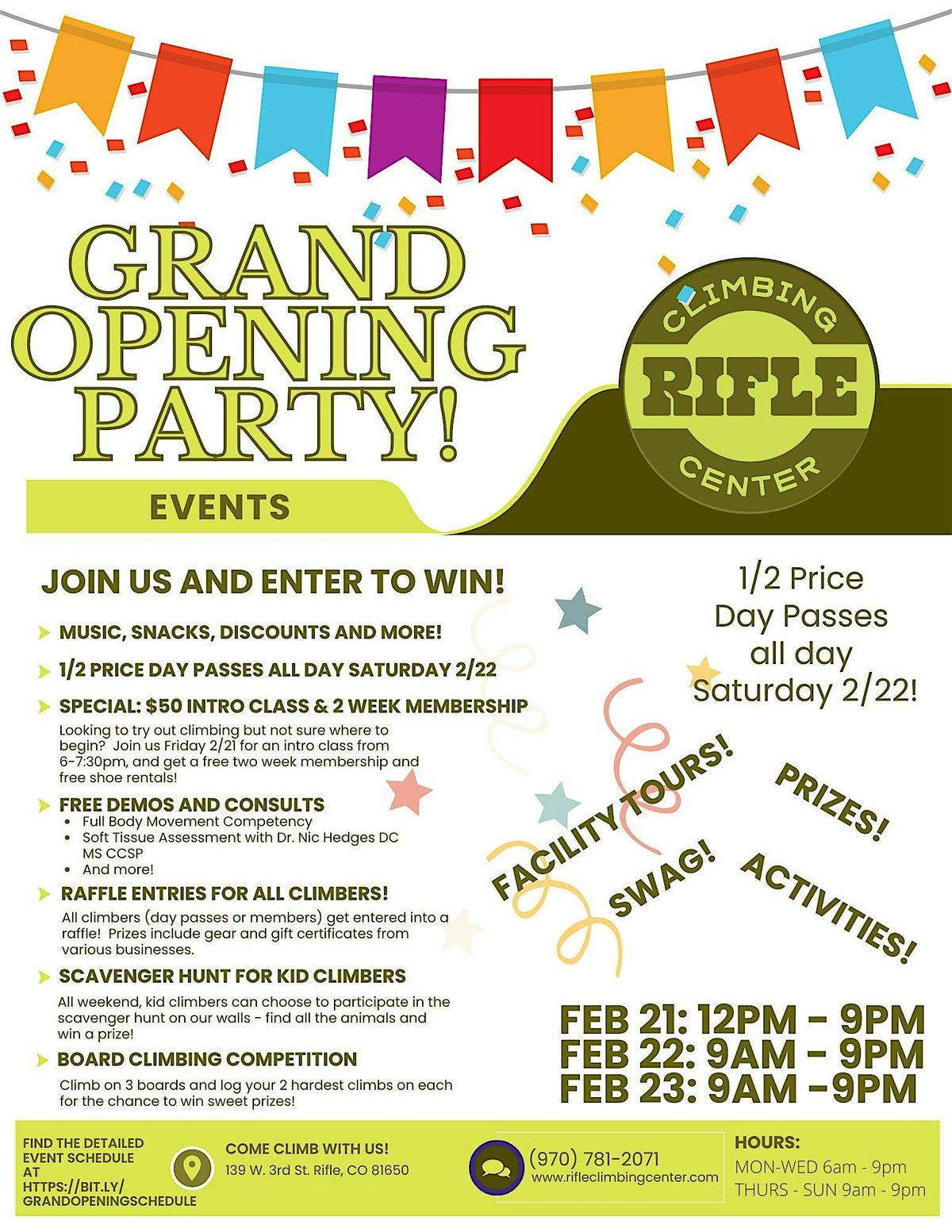 Rifle Climbing Center Grand Opening Celebration!, Rifle Climbing Center ...