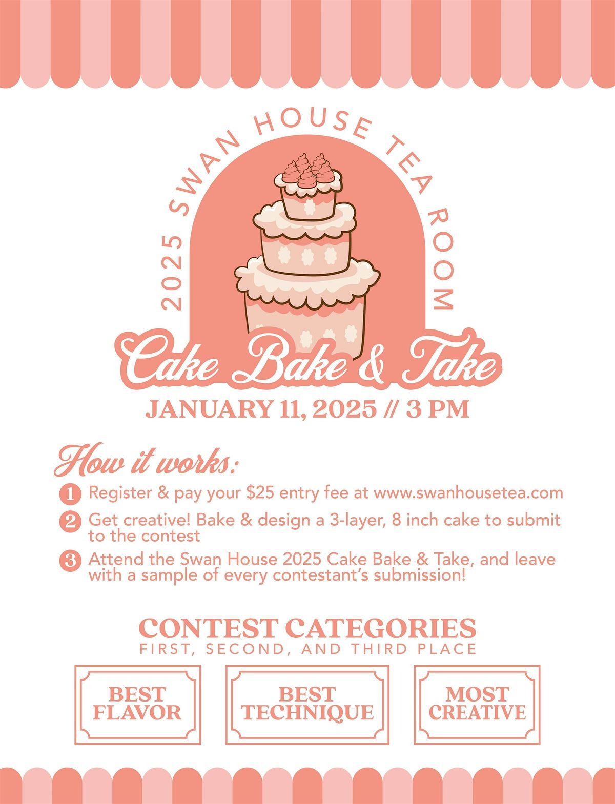 2025 Swan House Tea Room: Cake Bake & Take, 225 W Sandusky St, Findlay ...