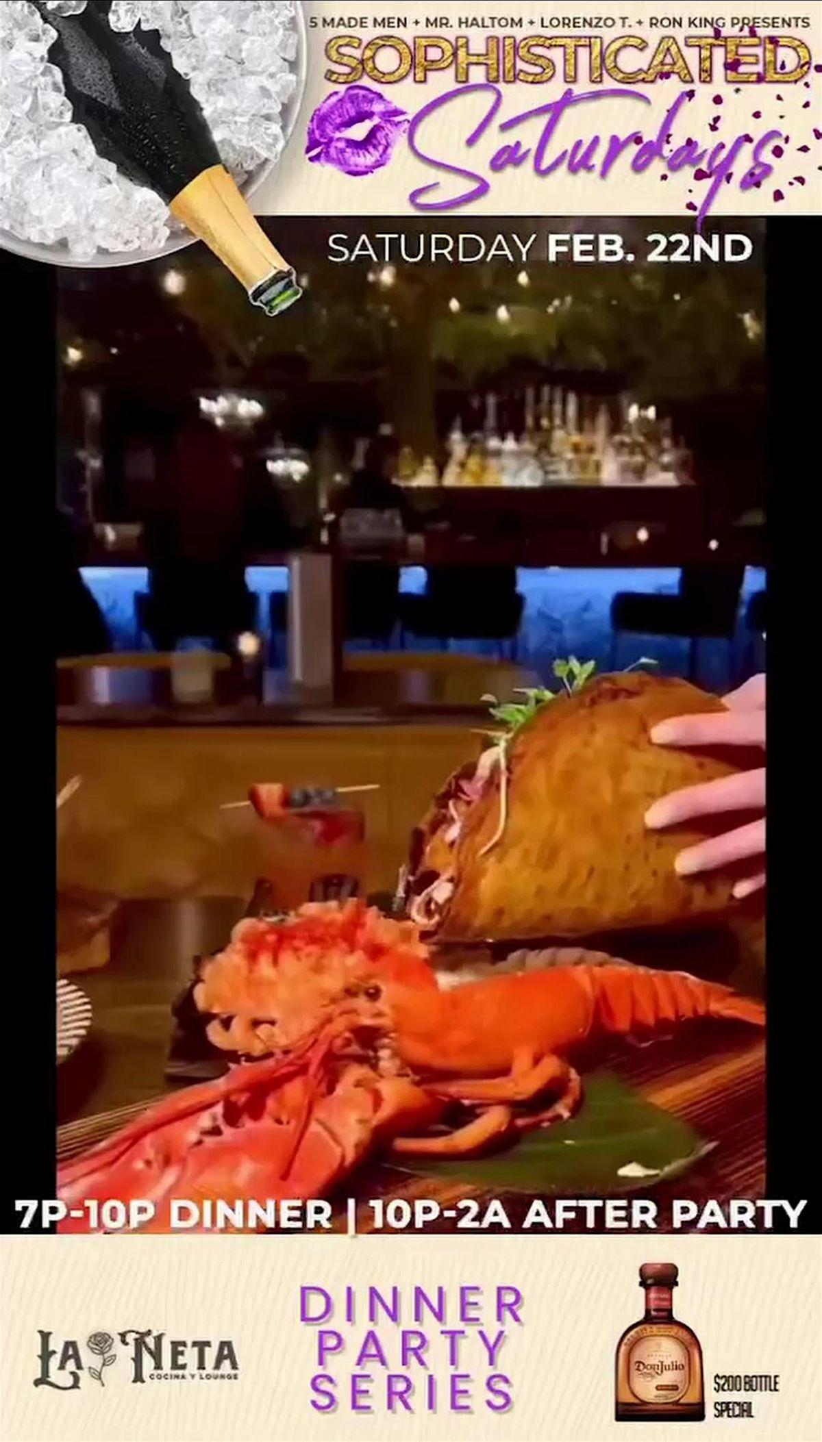 LA NETA LOUNGE DINNER + AFTER PARTY SERIES ::: One-Night-Only, La Neta ...