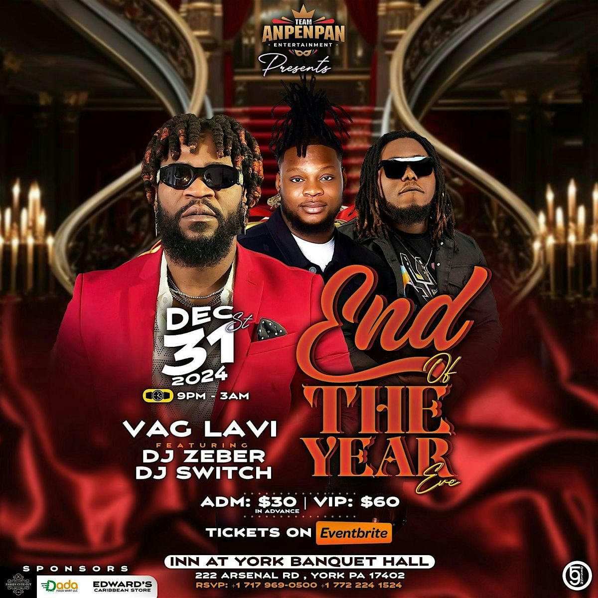 END OF THE YEAR EVE WITH VAG LAVI, Inn at York, 31 December to 1 ...