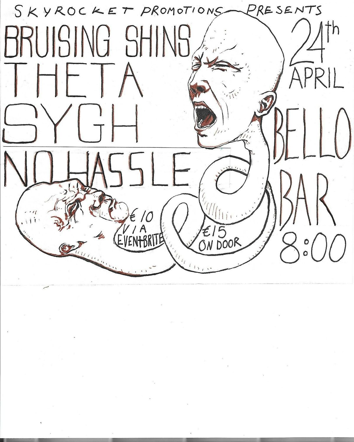 Bruising Shins - Sygh - No Hassle - Theta, BelloBar, Dublin 8, 24 April ...