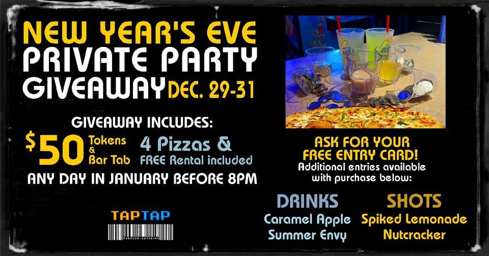 New Years Eve Private Party Giveaway, Double Tap Beercade Cedar Falls ...