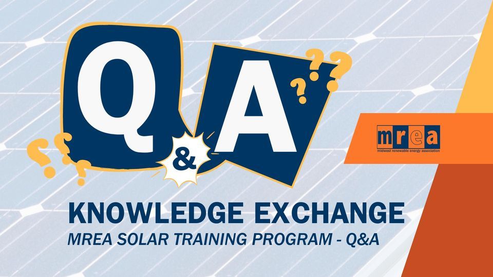 Solar Training Knowledge Exchange - Q&A session with MREAs Training ...