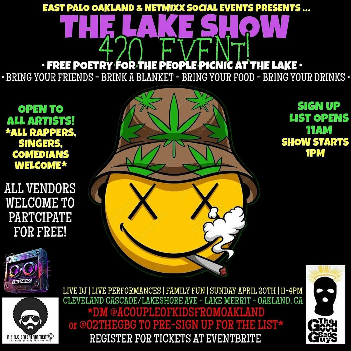 THE LAKE SHOW! "420 EVENT!" PICNIC AT THE LAKE!, Cleveland Cascade ...