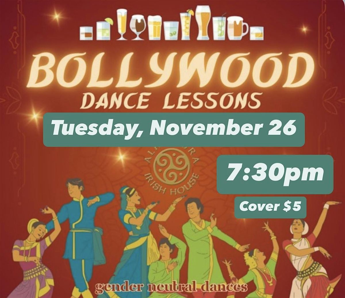 Bollywood Dance lesson . Food, drinks, dancing and new friendships ...